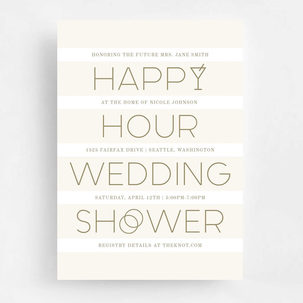 Happy Hour Wedding Shower Invitation (Editable) - Live Party Love