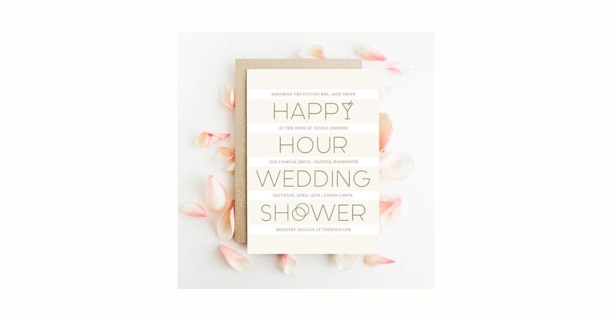 Happy Hour Wedding Shower Invitation (Editable) - Live Party Love